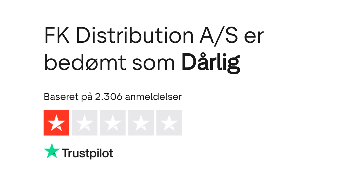 Anmeldelser af FK Distribution A/S | Læs kundernes anmeldelser af www.fk.dk