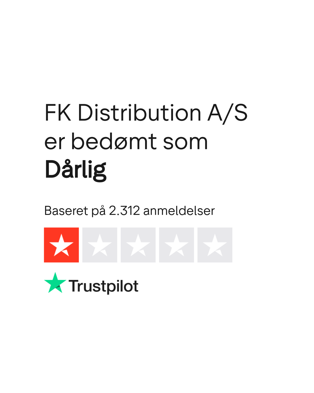 Anmeldelser af FK Distribution A/S | Læs kundernes anmeldelser af www.fk.dk