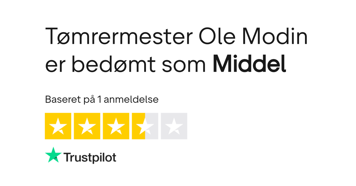 Anmeldelser af Tømrermester Ole Modin | Læs kundernes anmeldelser af ...