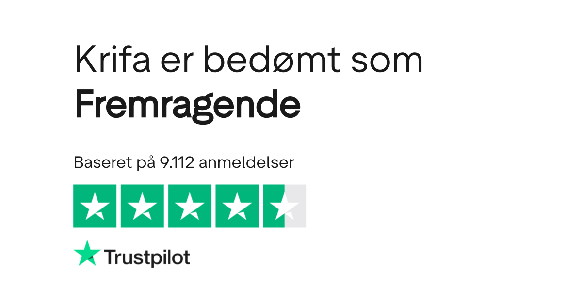 Anmeldelser af Krifa | Læs kundernes anmeldelser af www.krifa.dk