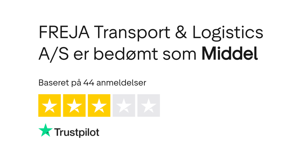 Anmeldelser af FREJA Transport & Logistics A/S | Læs kundernes ...