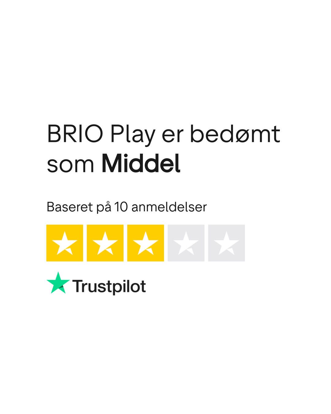 Anmeldelser af BRIO Play | Læs kundernes anmeldelser af www.brio.dk