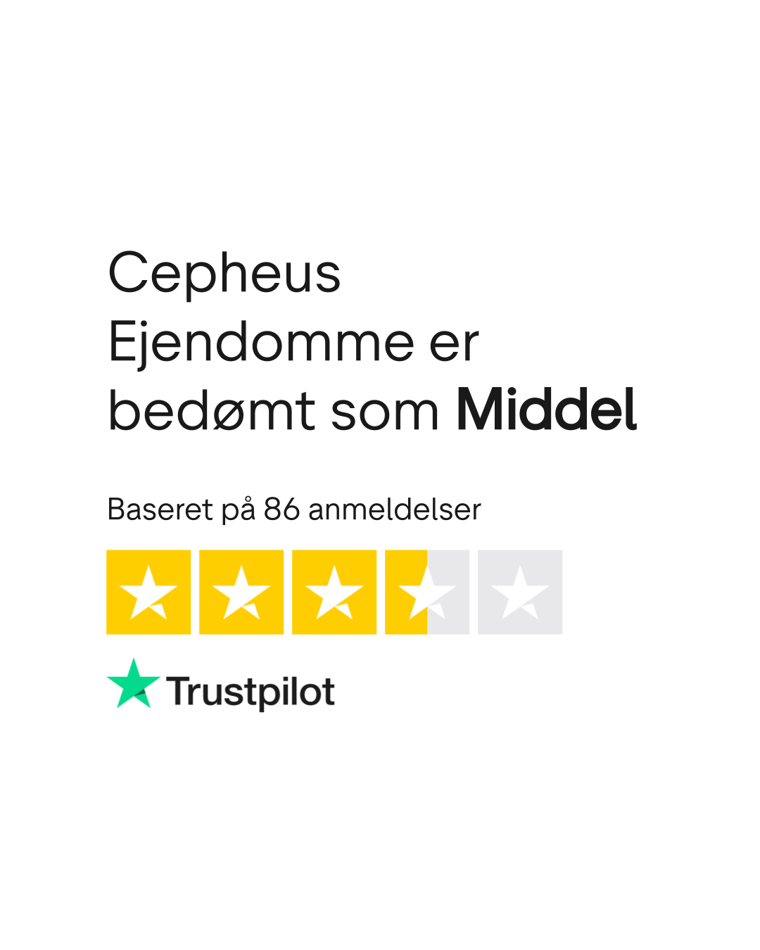 Anmeldelser af Cepheus Ejendomme | Læs kundernes anmeldelser af www.cepheus.dk