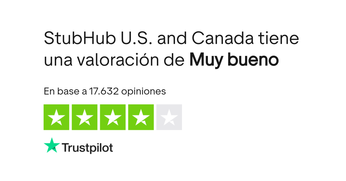 Opiniones sobre StubHub U.S. and Canada | Lee las opiniones sobre el ...
