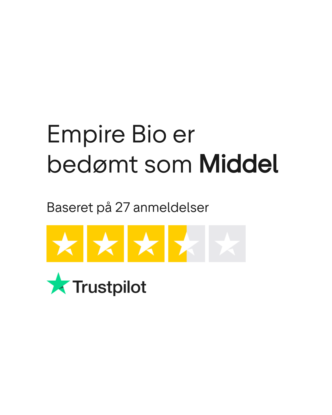 Anmeldelser af Empire Bio | Læs kundernes anmeldelser af www.empirebio.dk