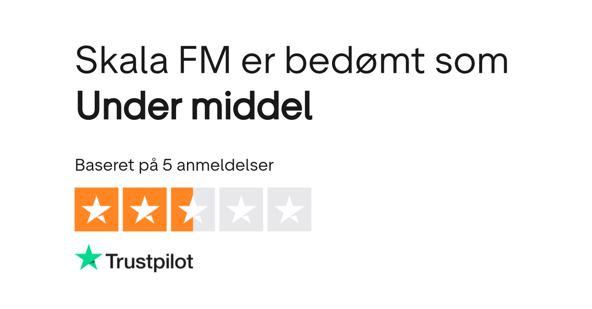 Anmeldelser af Skala FM | Læs kundernes anmeldelser af www.skala.fm