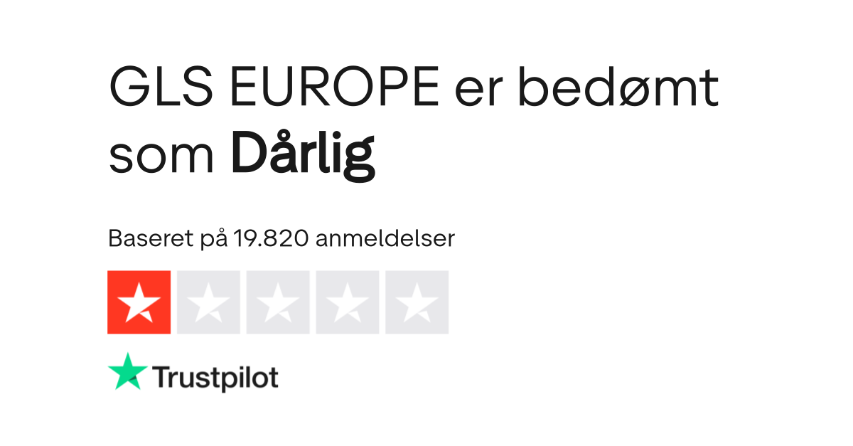 Anmeldelser af GLS EUROPE | Læs kundernes anmeldelser af gls-group.net