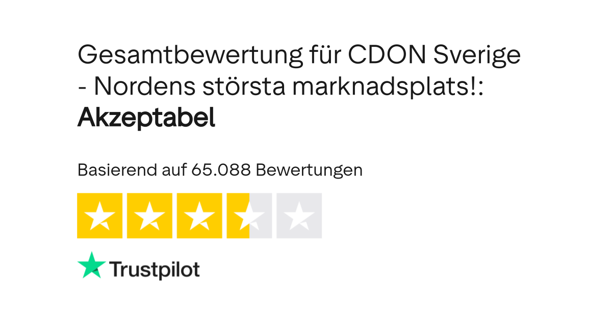 Bewertungen zu CDON Sverige - Nordens största marknadsplats! | Lesen ...