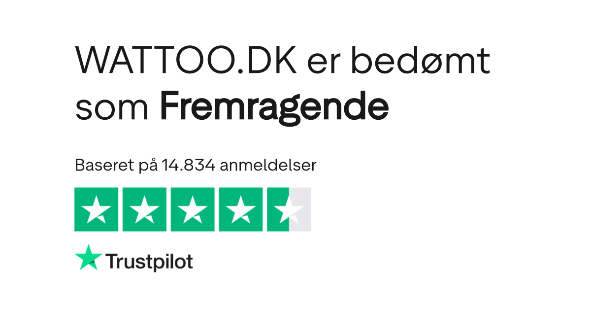 Anmeldelser af WATTOO.DK | Læs kundernes anmeldelser af www.wattoo.dk