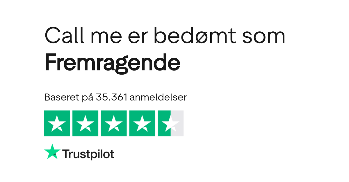 Anmeldelser af Call me | Læs kundernes anmeldelser af www.callme.dk