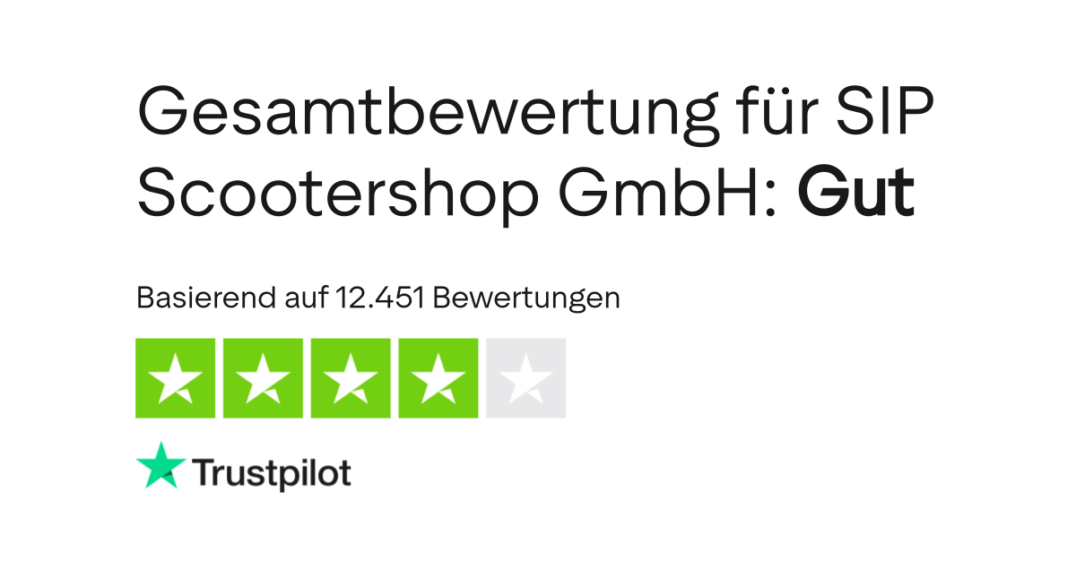 Bewertungen zu SIP Scootershop GmbH | Lesen Sie Kundenbewertungen zu ...
