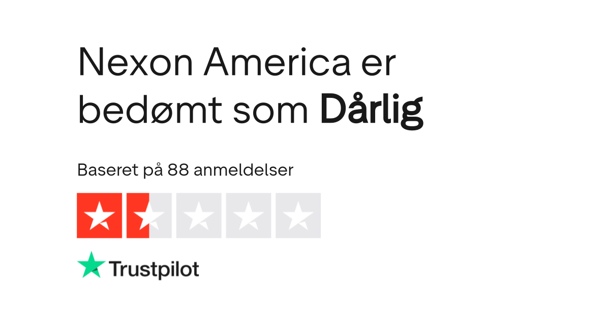 Anmeldelser af Nexon America | Læs kundernes anmeldelser af www.nexon.net