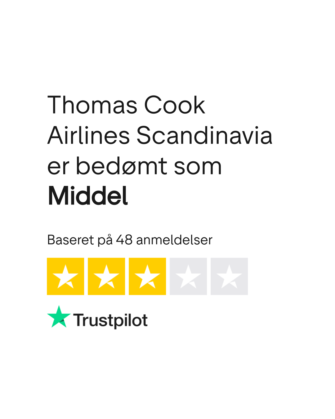 Anmeldelser af Thomas Cook Airlines Scandinavia | Læs kundernes ...