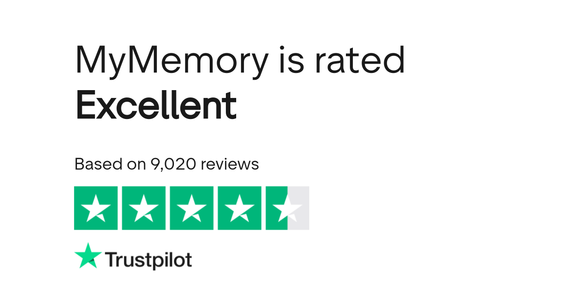 MyMemory Reviews | Read Customer Service Reviews of www.mymemory.co.uk