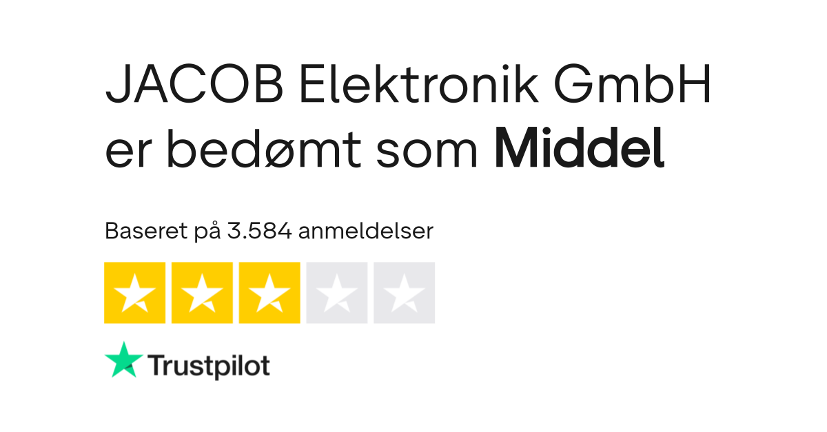 Anmeldelser af JACOB Elektronik GmbH | Læs kundernes anmeldelser af www ...