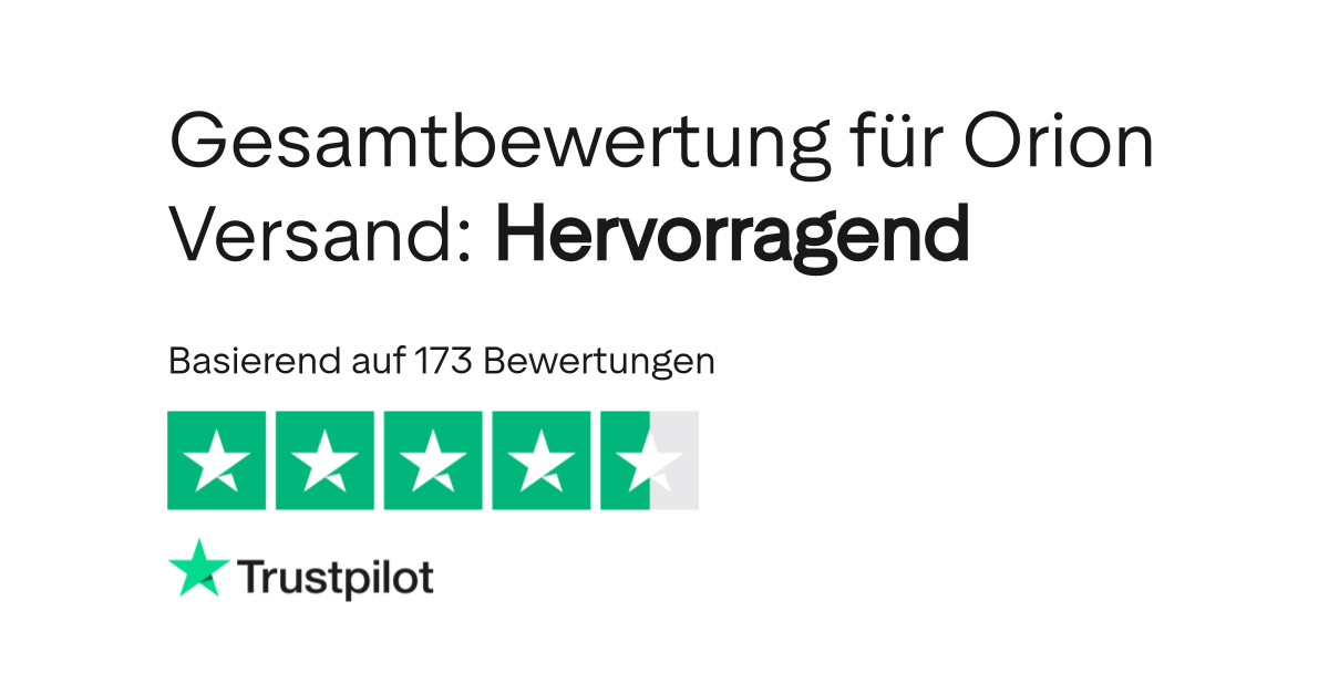Bewertungen zu Orion Versand | Lesen Sie Kundenbewertungen zu www.orion.de