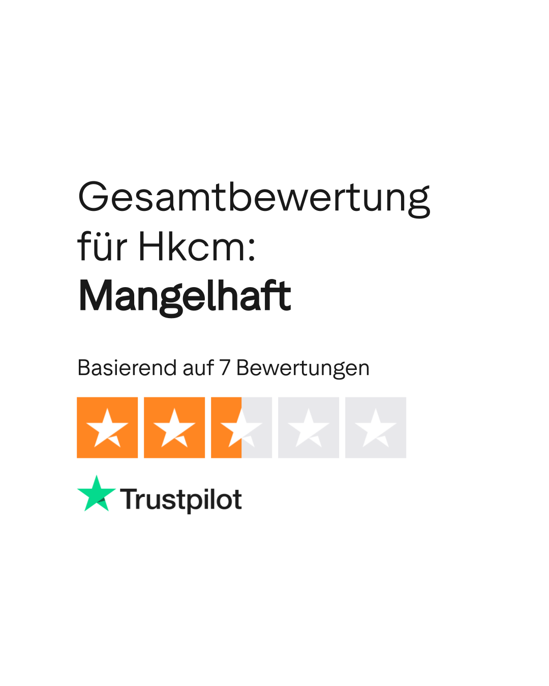 Bewertungen zu Hkcm | Lesen Sie Kundenbewertungen zu www.hkcm.de