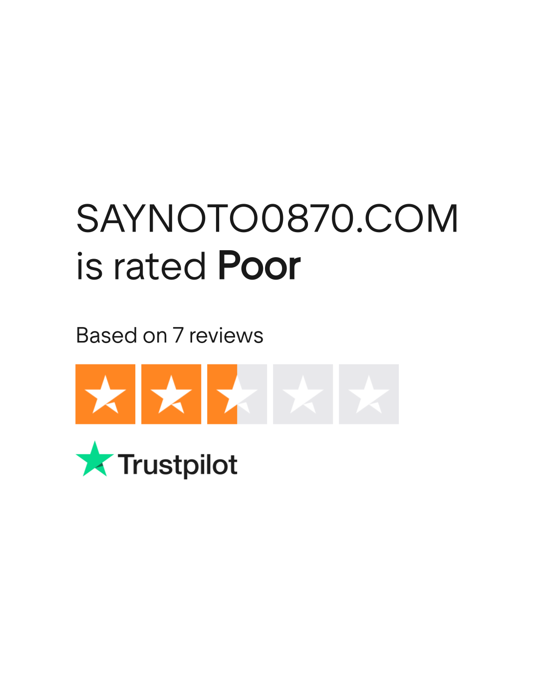 SAYNOTO0870.COM Reviews | Read Customer Service Reviews of www ...