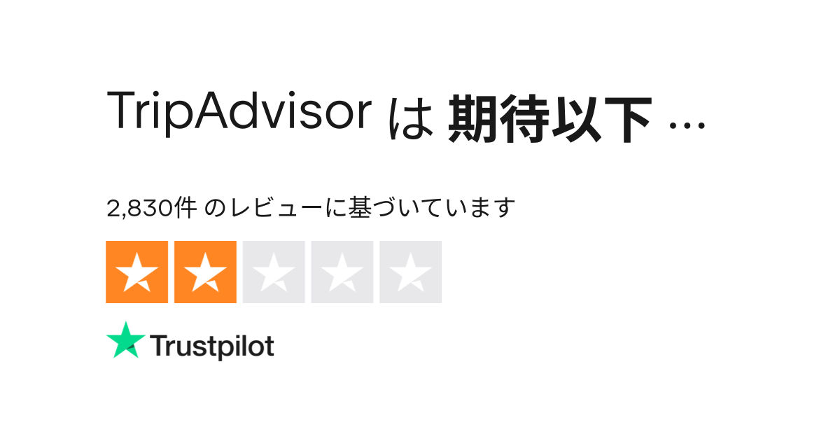 TripAdvisor のレビュー| www.tripadvisor.jp についてカスタマーサービスのレビューをご覧ください
