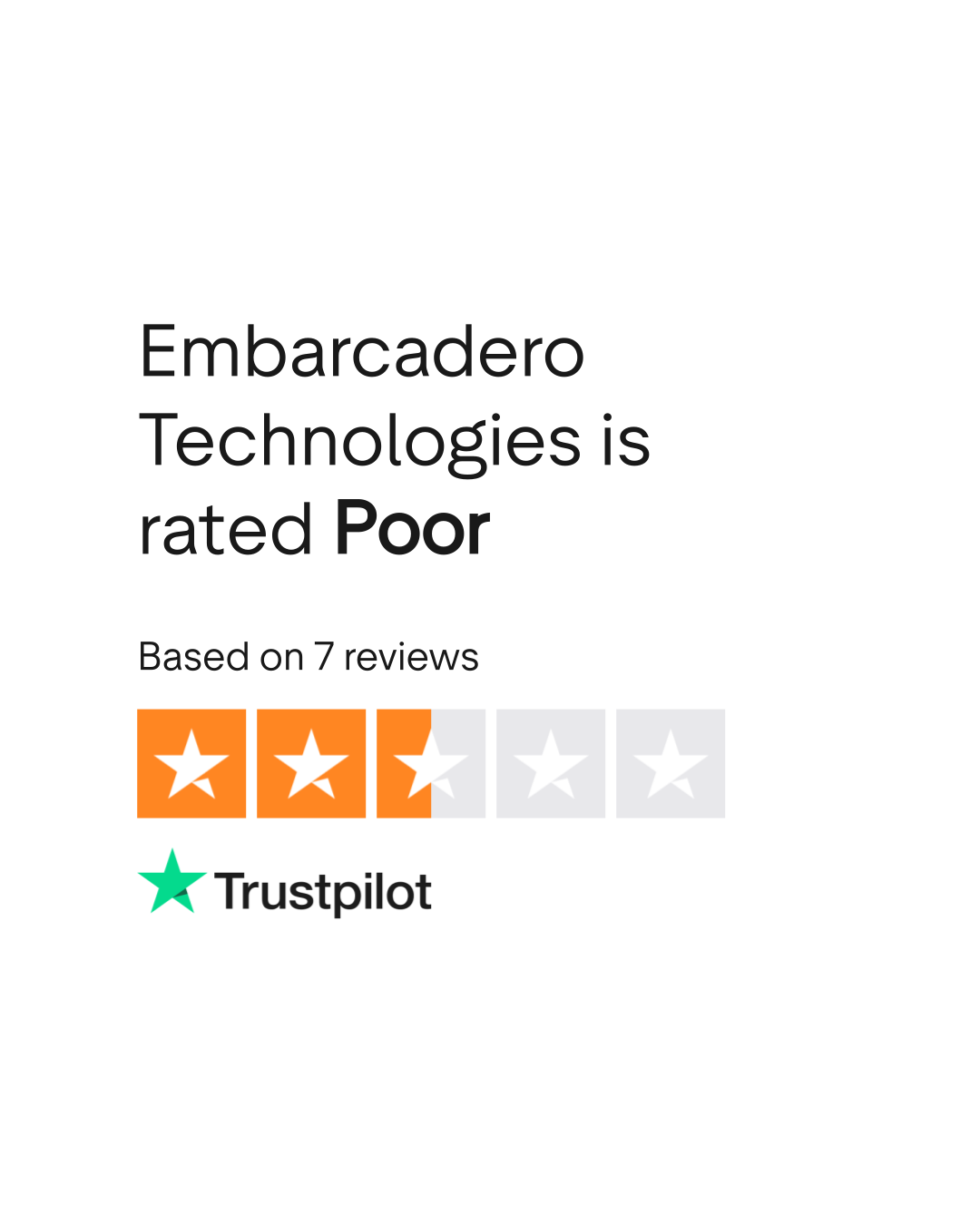 Embarcadero Technologies Reviews | Read Customer Service Reviews of www ...