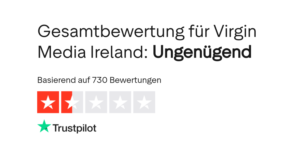 Bewertungen zu Virgin Media Ireland | Lesen Sie Kundenbewertungen zu ...