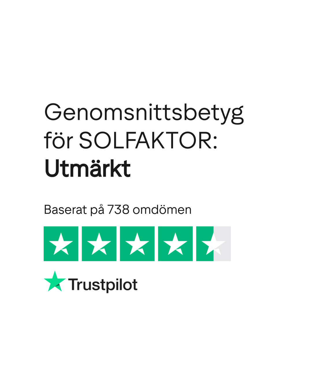 Omdömen om SOLFAKTOR | Läs kundernas omdömen om www.solfaktor.se