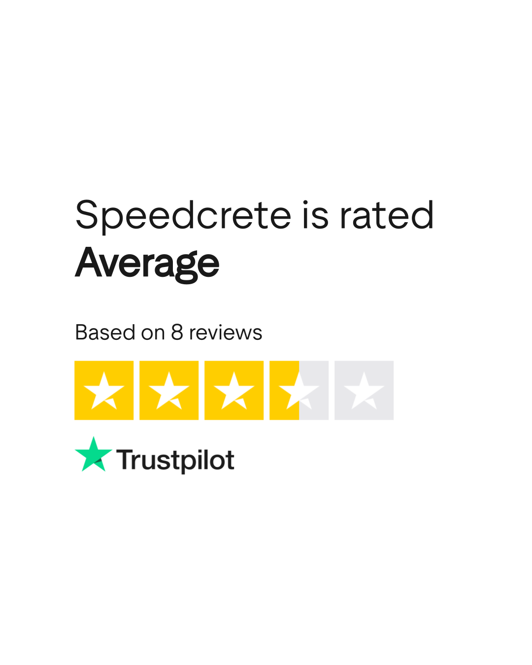 Speedcrete Reviews | Read Customer Service Reviews of speedcrete.co.uk