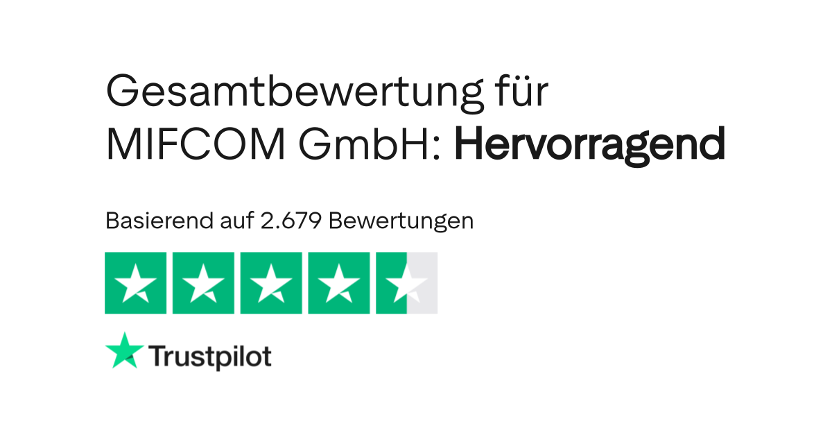 Bewertungen zu MIFCOM GmbH | Lesen Sie Kundenbewertungen zu www.mifcom.de