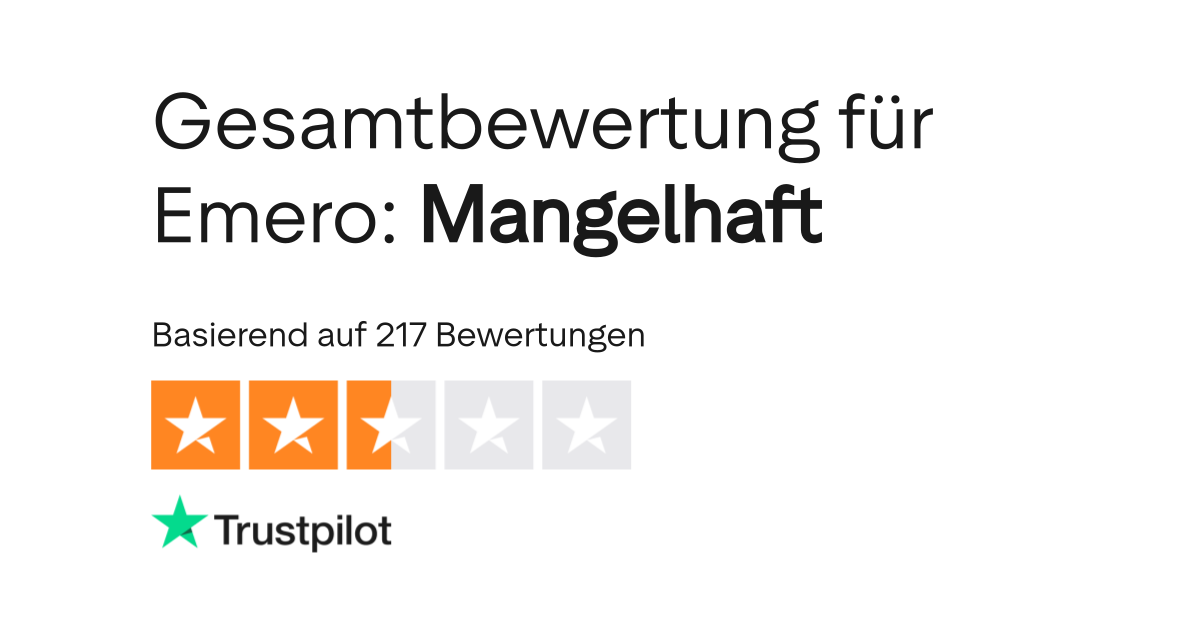 Bewertungen zu Emero | Lesen Sie Kundenbewertungen zu www.emero.de