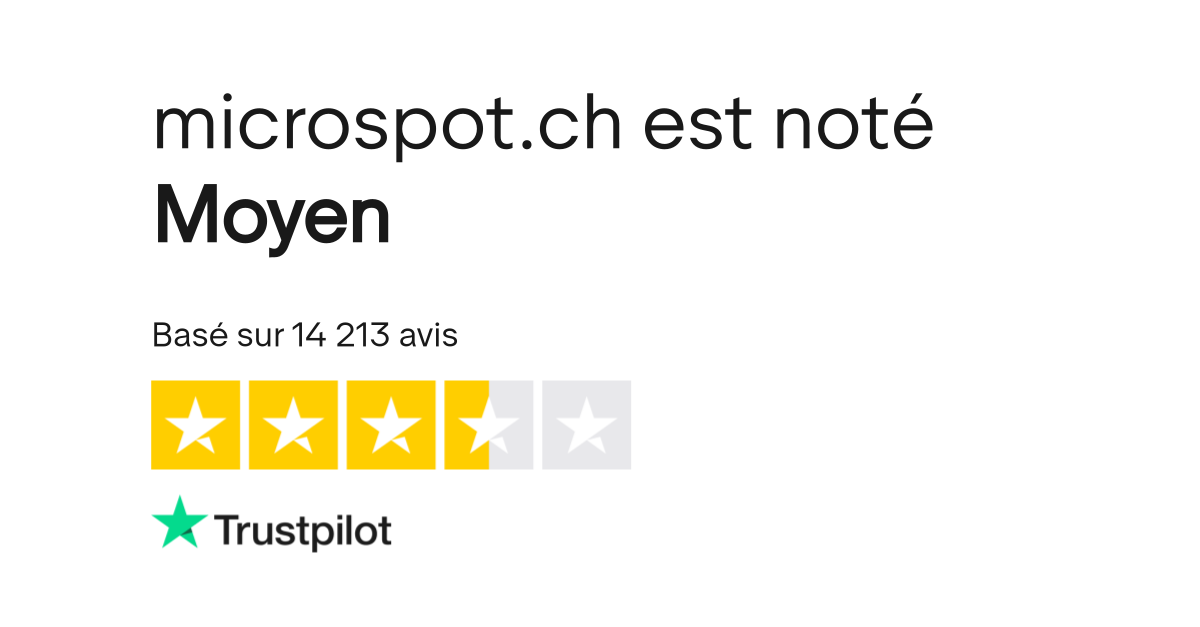 Avis de microspot.ch | Lisez les avis marchands de microspot.ch