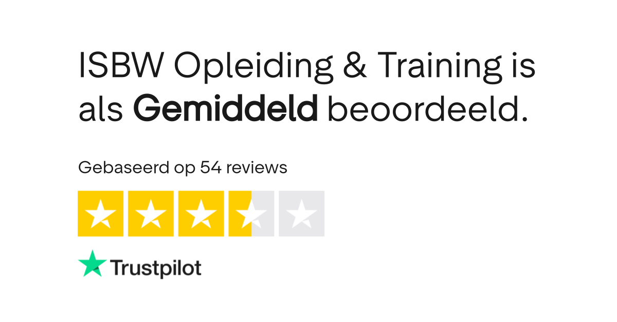 ISBW Opleiding & Training reviews | Bekijk consumentenreviews over isbw.nl