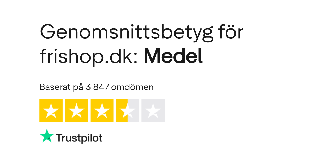 Omdömen om frishop.dk | Läs kundernas omdömen om www.frishop.dk
