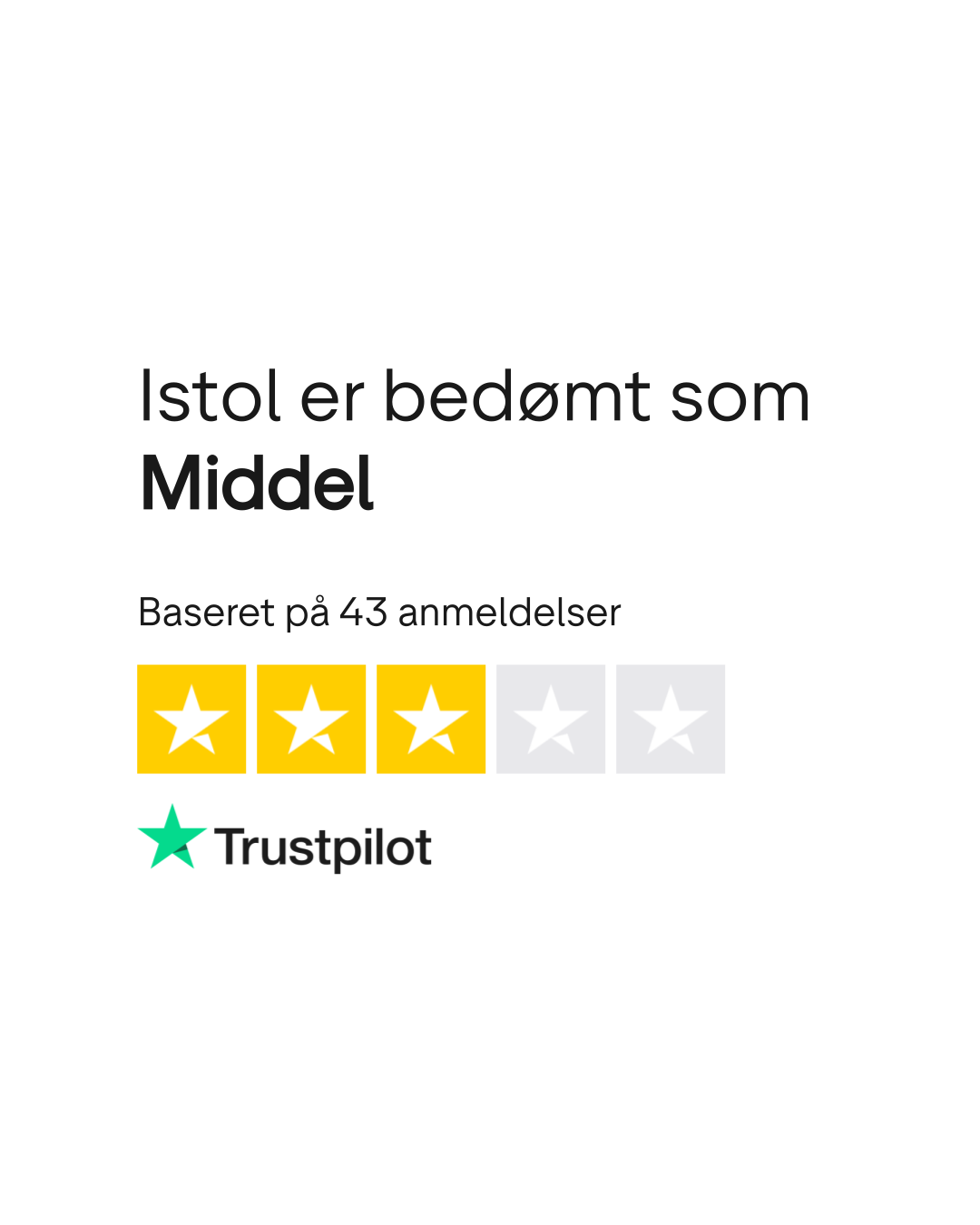 Anmeldelser af Istol | Læs kundernes anmeldelser af istol.dk