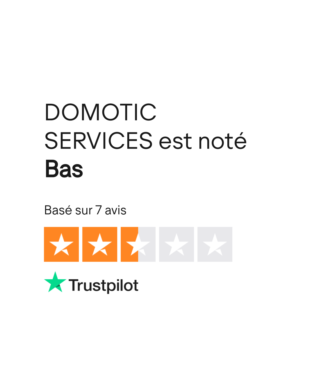 Avis de DOMOTIC SERVICES | Lisez les avis marchands de domoticservices.fr