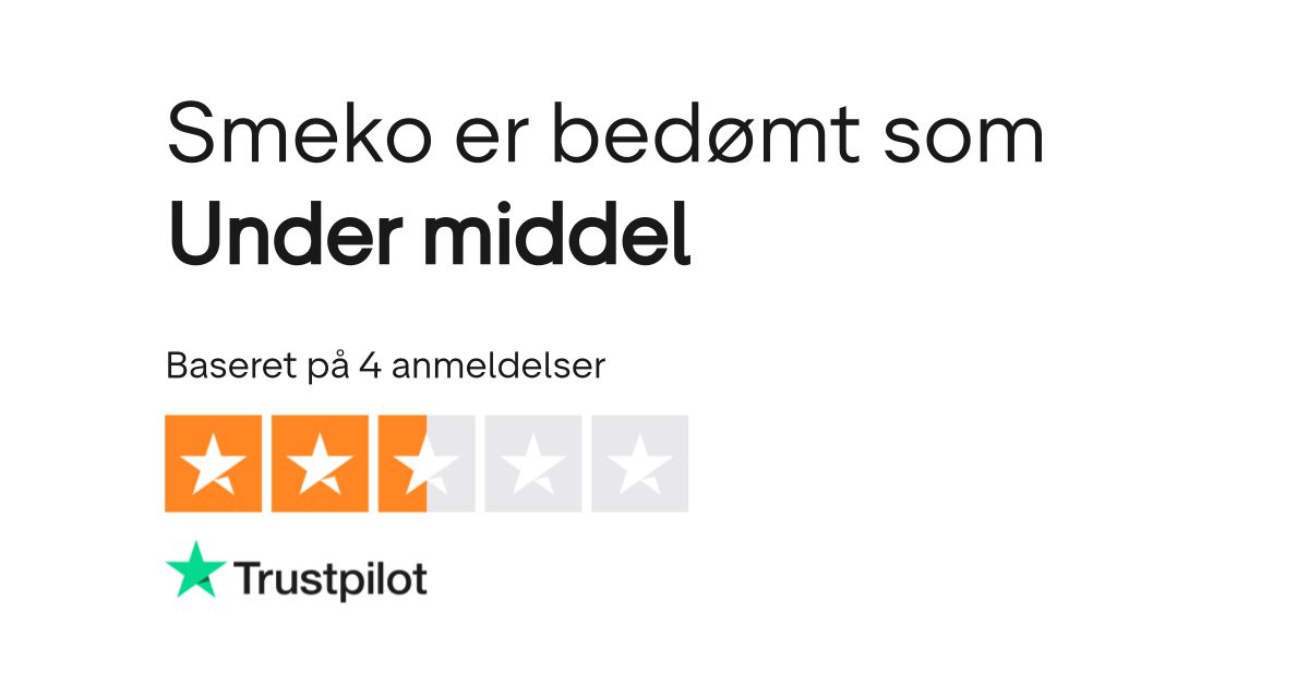 Anmeldelser af Smeko | Læs kundernes anmeldelser af smeko.dk