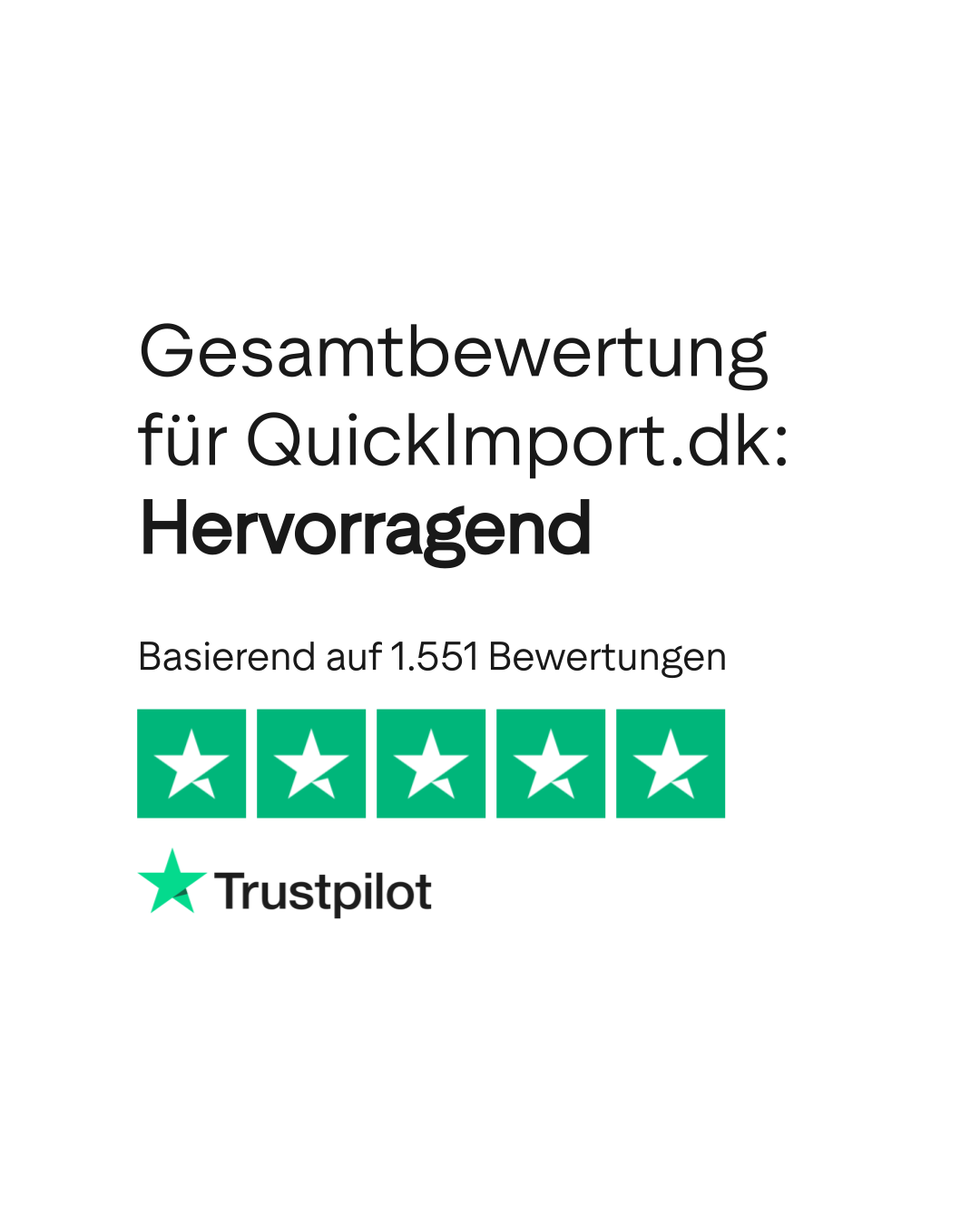 Bewertungen zu QuickImport.dk | Lesen Sie Kundenbewertungen zu www.quickimport.dk