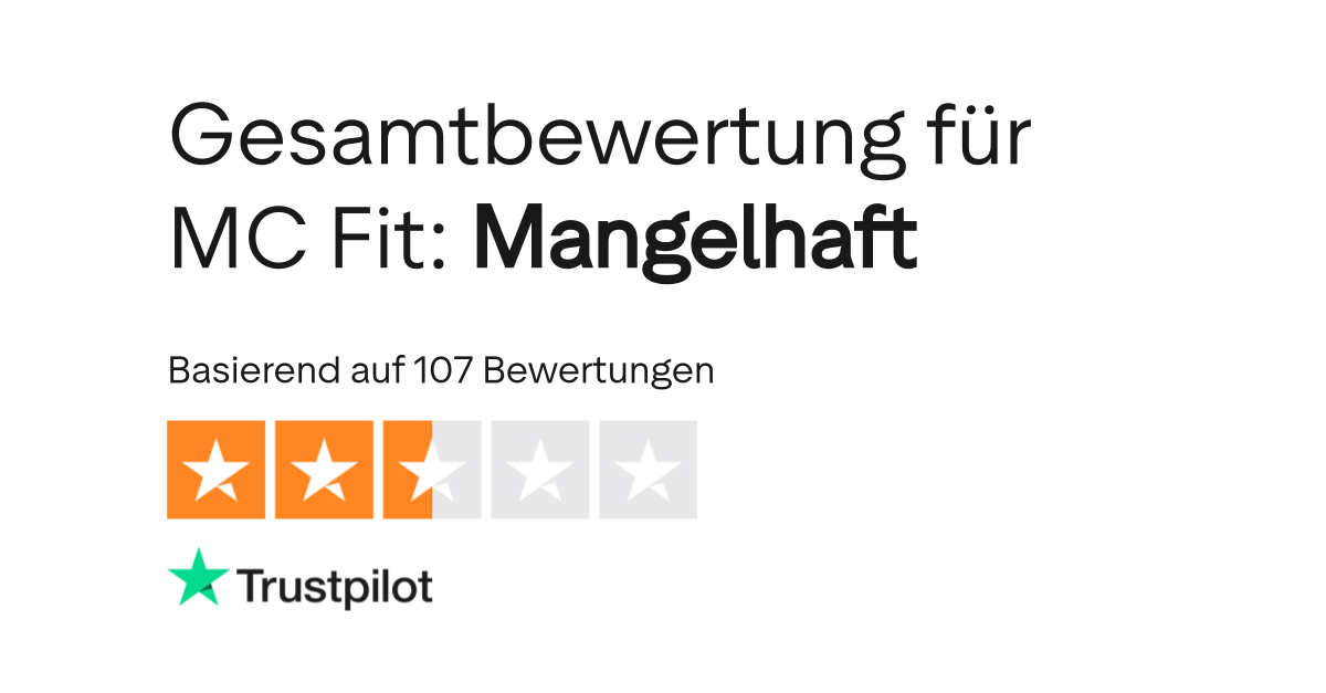 Bewertungen zu MC Fit | Lesen Sie Kundenbewertungen zu mc-fit.de
