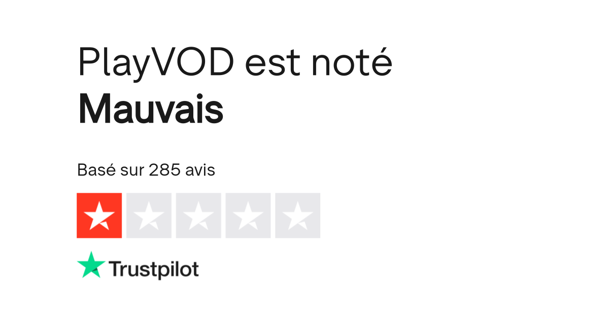 Avis de PlayVOD | Lisez les avis marchands de www.playvod.com