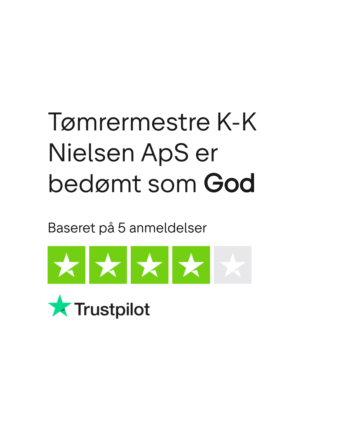Anmeldelser af Tømrermestre K-K Nielsen ApS | Læs kundernes anmeldelser ...