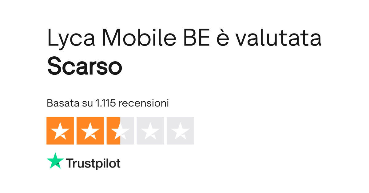 Lyca Mobile BE | Leggi le recensioni dei servizi di lycamobile.be