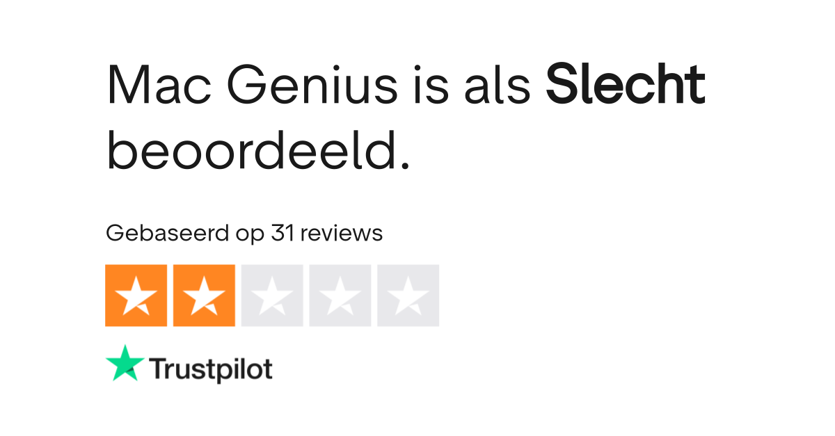 Mac Genius reviews | Bekijk consumentenreviews over mac-genius.nl