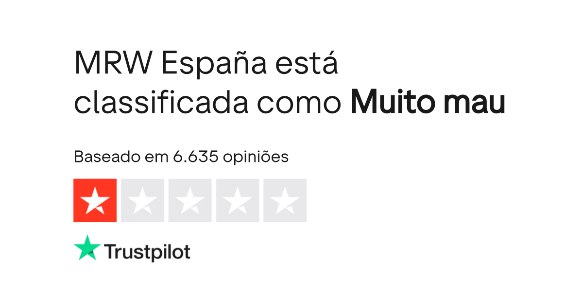Opiniões sobre MRW España | Leia opiniões sobre o serviço de mrw.es