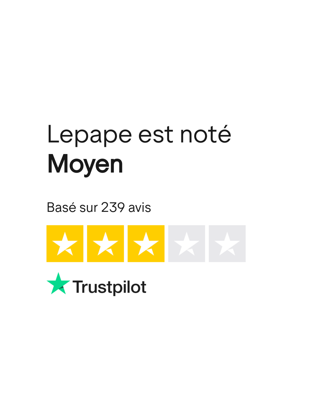 Avis de Lepape | Lisez les avis marchands de lepape.com