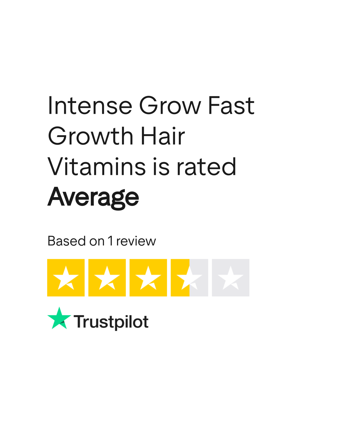 Intense Grow Fast Growth Hair Vitamins Reviews | Read Customer Service ...