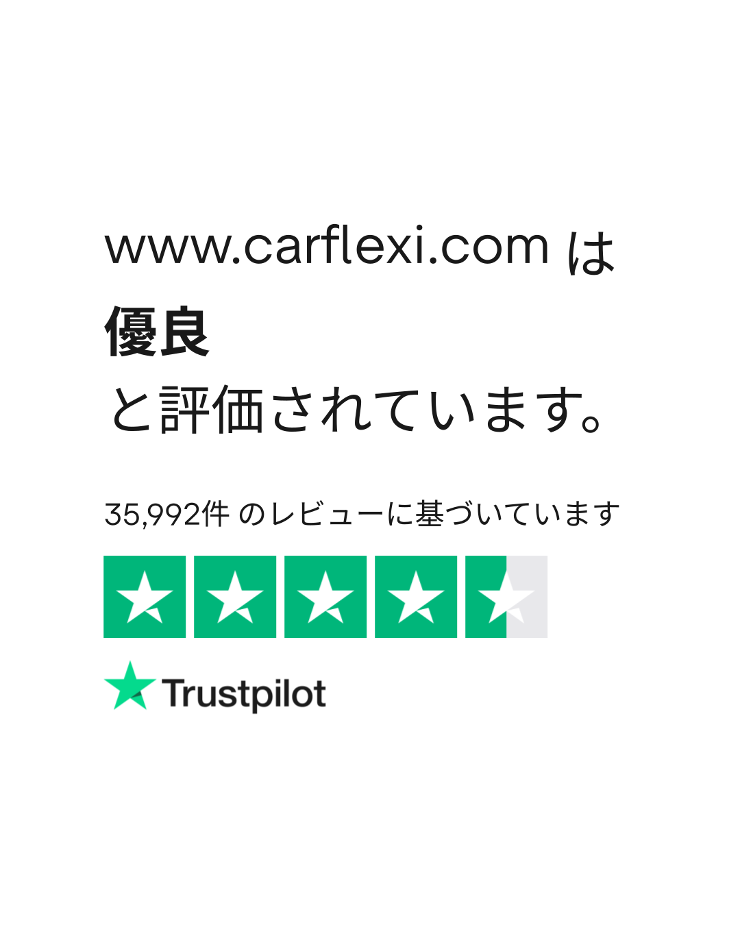 www.carflexi.com のレビュー| carflexi.com についてカスタマーサービスのレビューをご覧ください