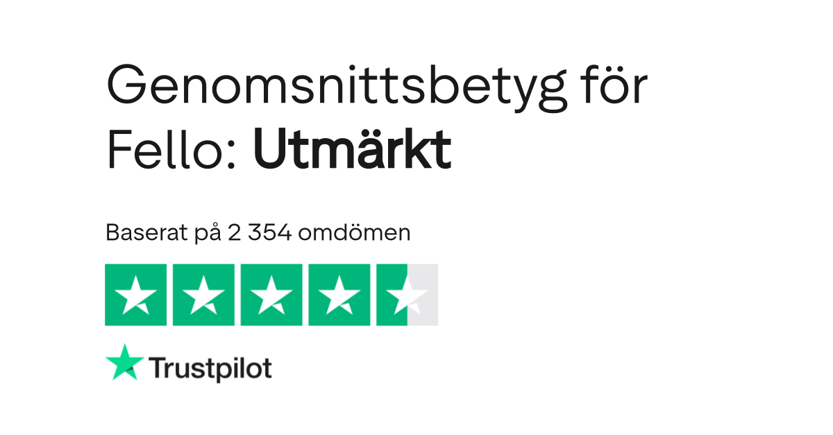 Omdömen om Fello | Läs kundernas omdömen om fello.se