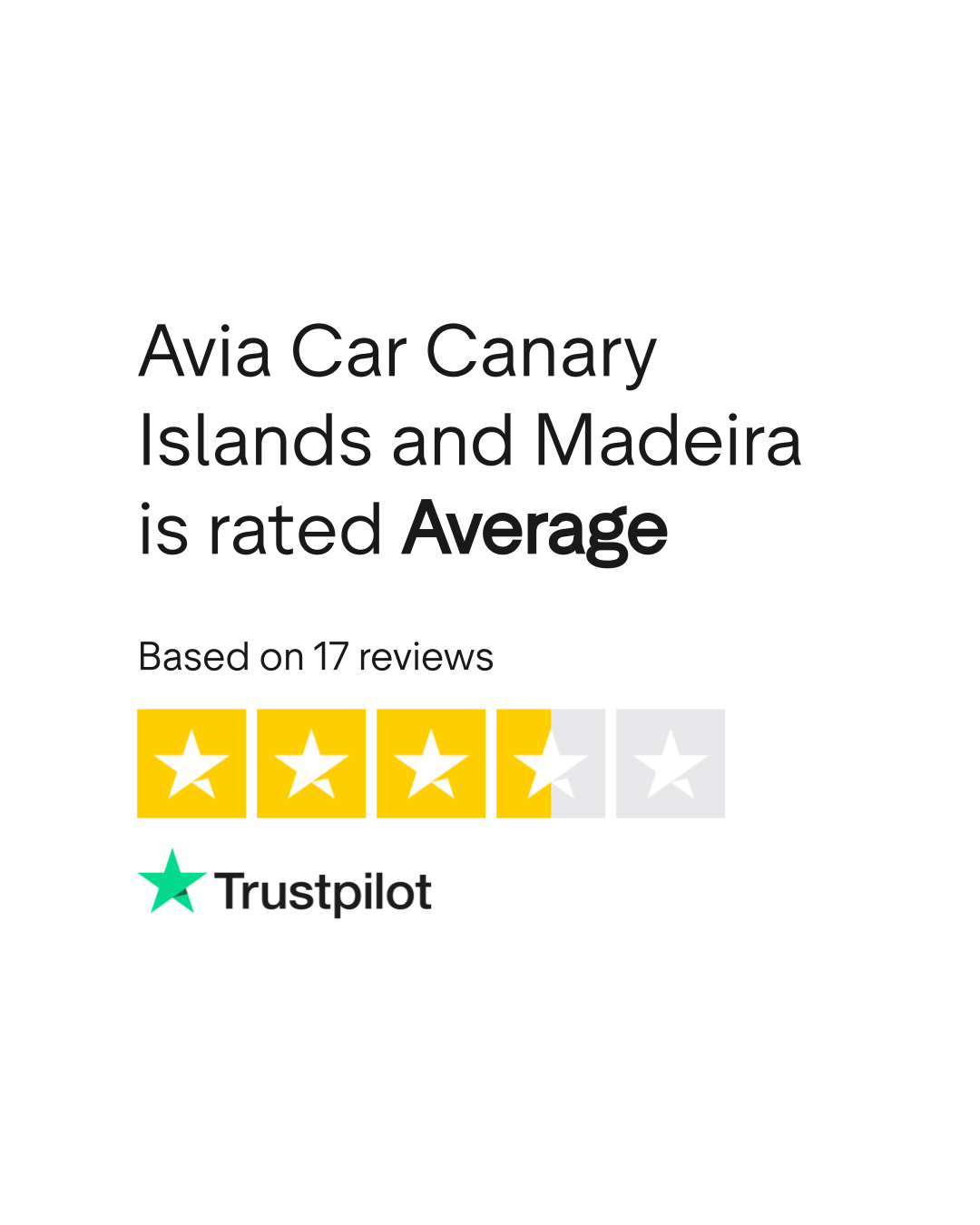 Avia Car Canary Islands and Madeira Reviews | Read Customer Service ...