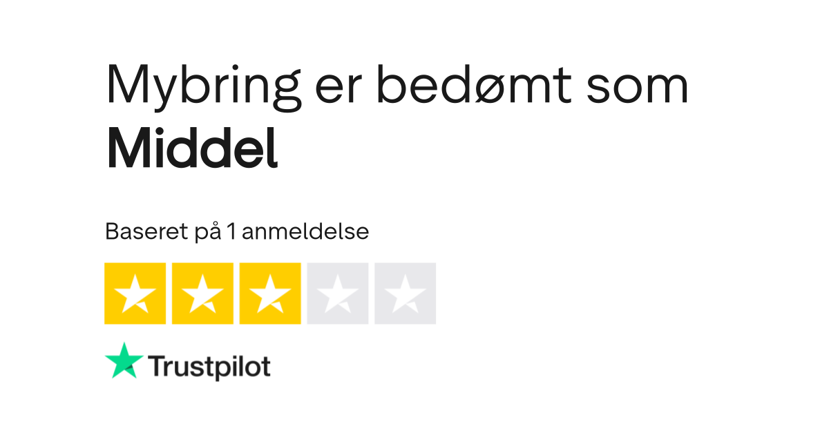 Anmeldelser af Mybring | Læs kundernes anmeldelser af www.mybring.com