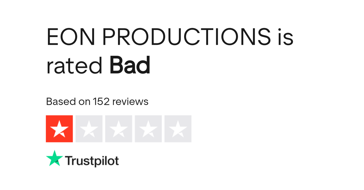 EON PRODUCTIONS Reviews | Read Customer Service Reviews of eon.co.uk