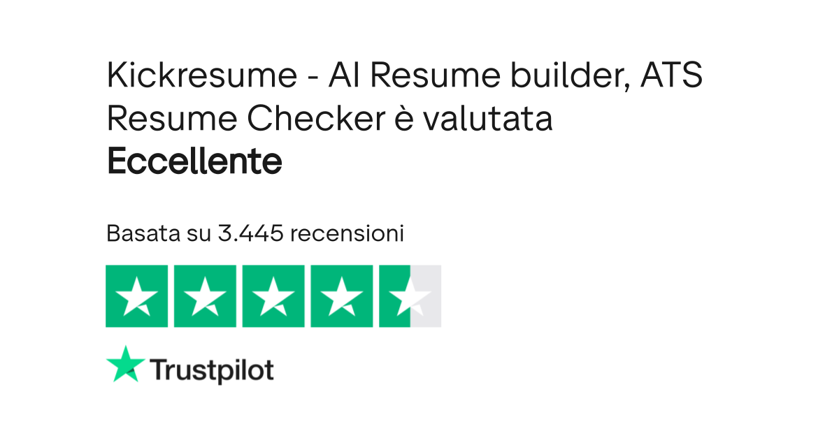 Kickresume - AI Resume builder, AI Cover letter builder | Leggi le ...